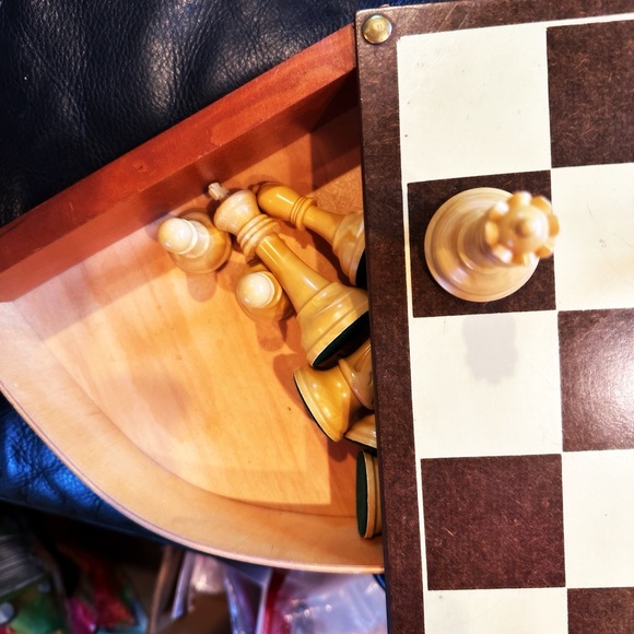 Games | Wood Chess Set That Houses Pieces Inside | Poshmark